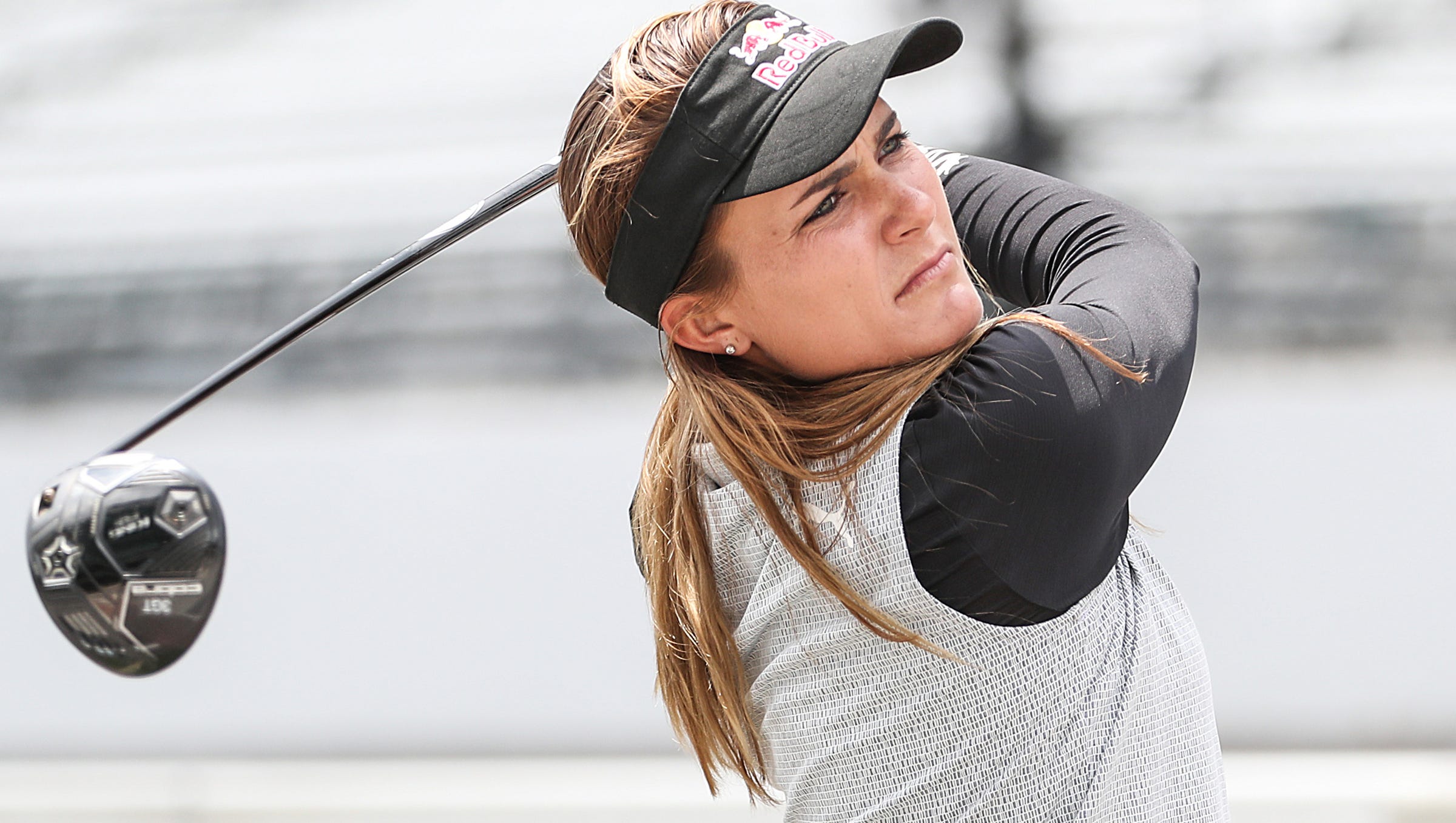 Lexi Thompson shows her driving skills at IMS for Indy Women in Tech
