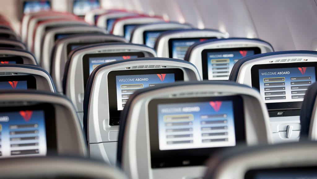 Delta: In-flight entertainment to be free for all fliers