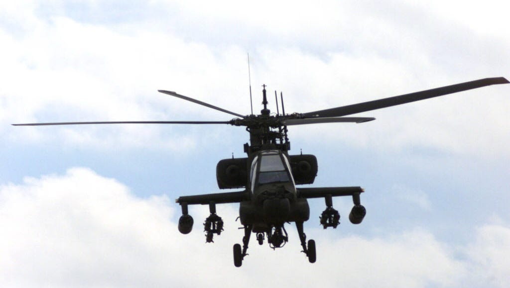 Apache Helicopter Front View