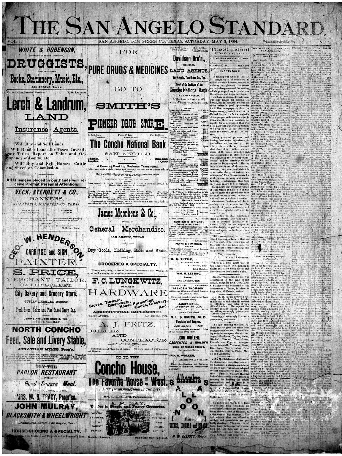 Newspaper archives give unique look at San Angelo's history