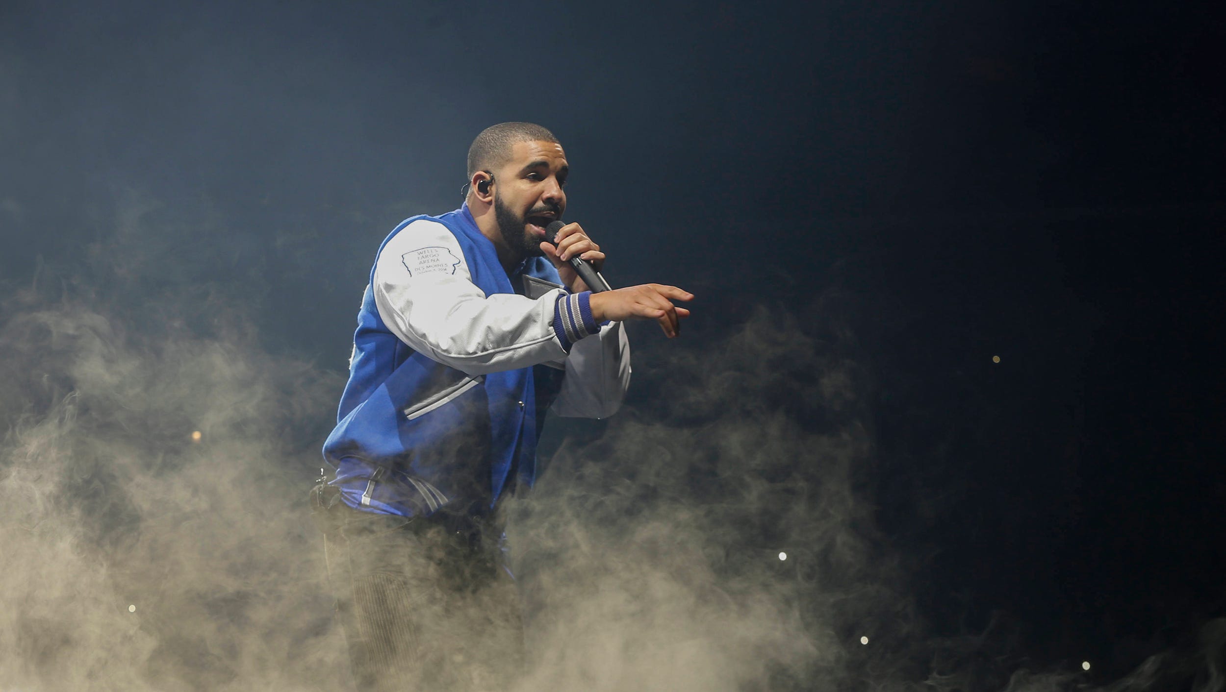Drake lights arena stage on fire in debut Iowa show