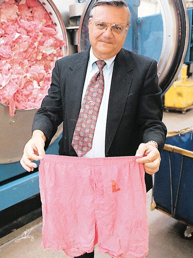 From pink underwear to stars and stripes: Sheriff Joe Arpaio to unveil ...