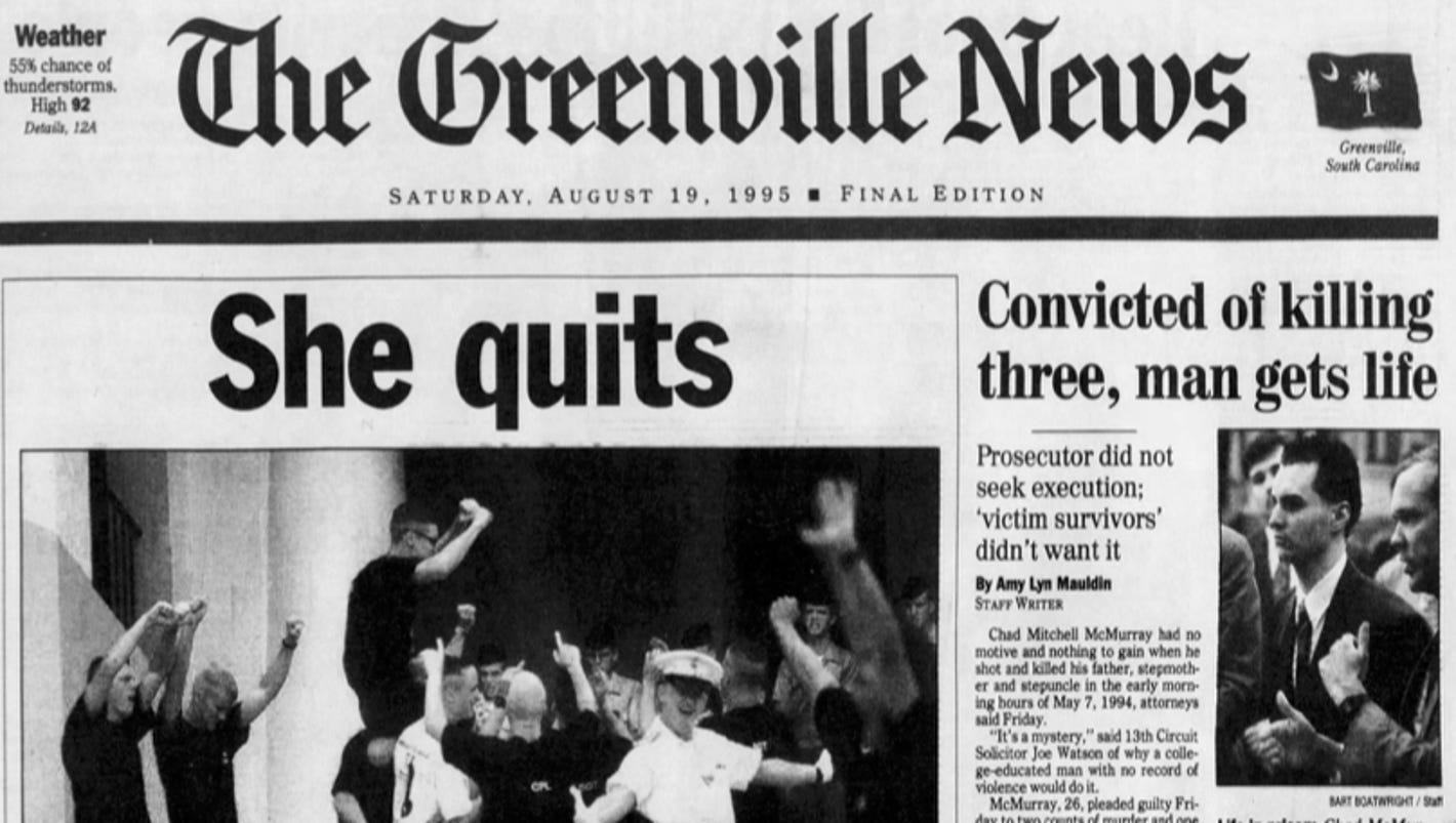 In 1995, Shannon Faulkner admitted to The Citadel