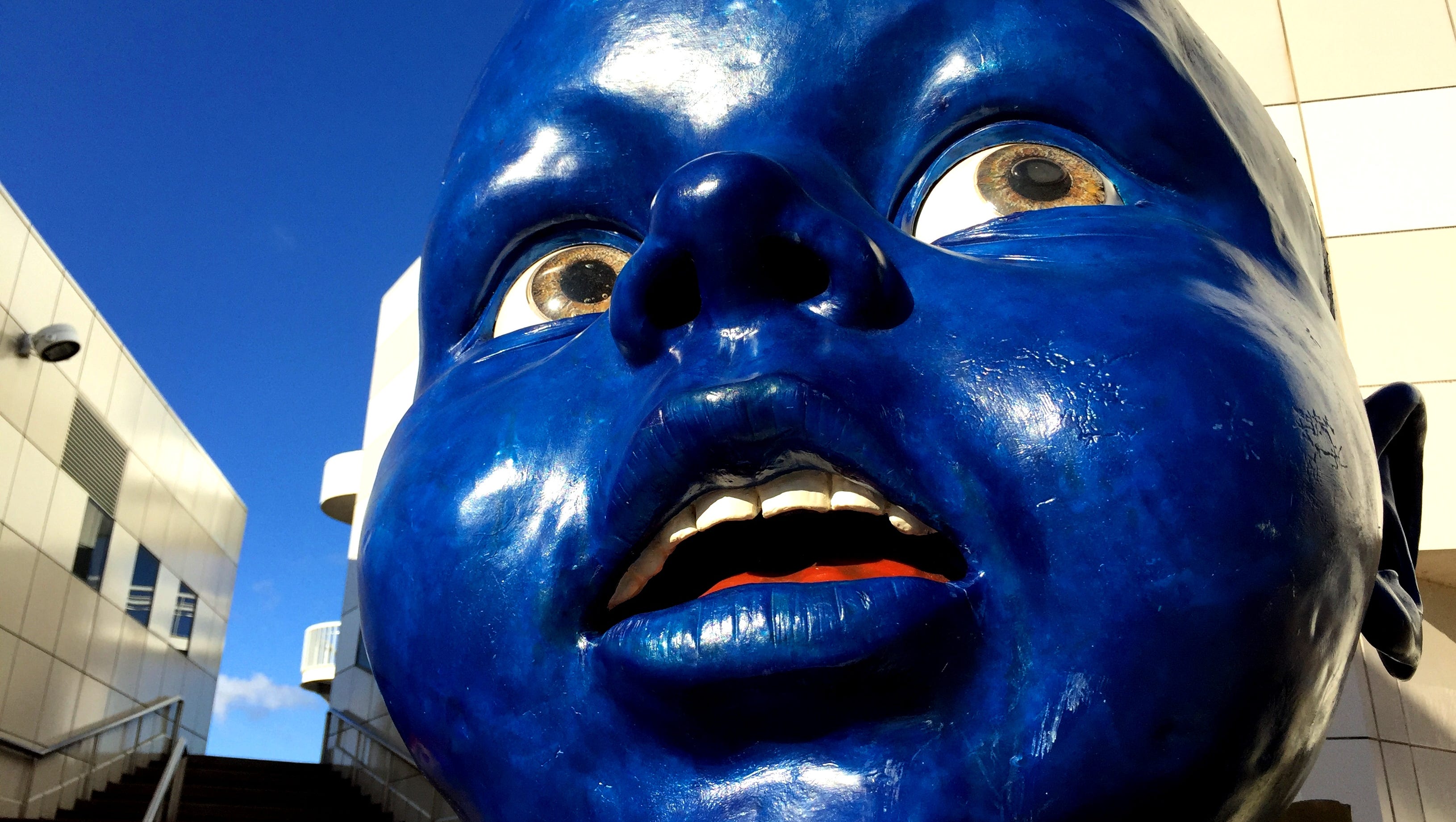 What's up with that big blue baby in Hamilton?
