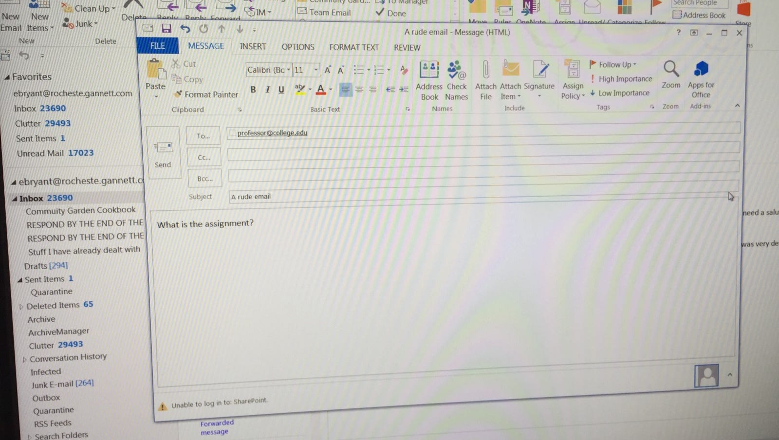Professors bristle at rude emails from students