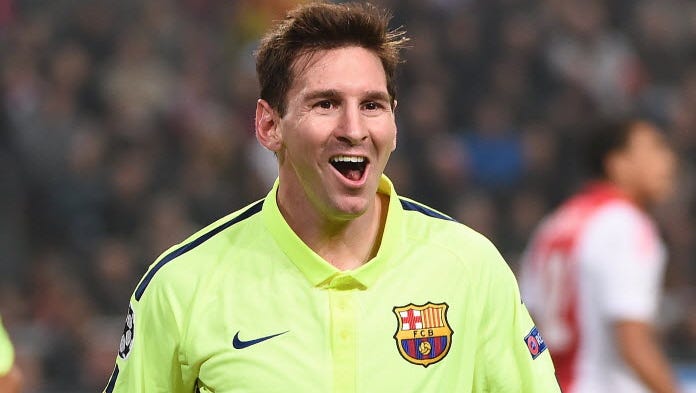 Lionel Messi equals Raul's Champions League scoring record