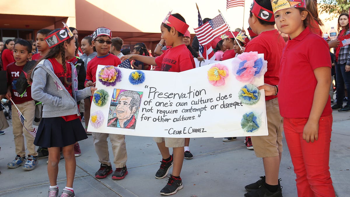 Cesar Chavez Elementary students honor their namesake