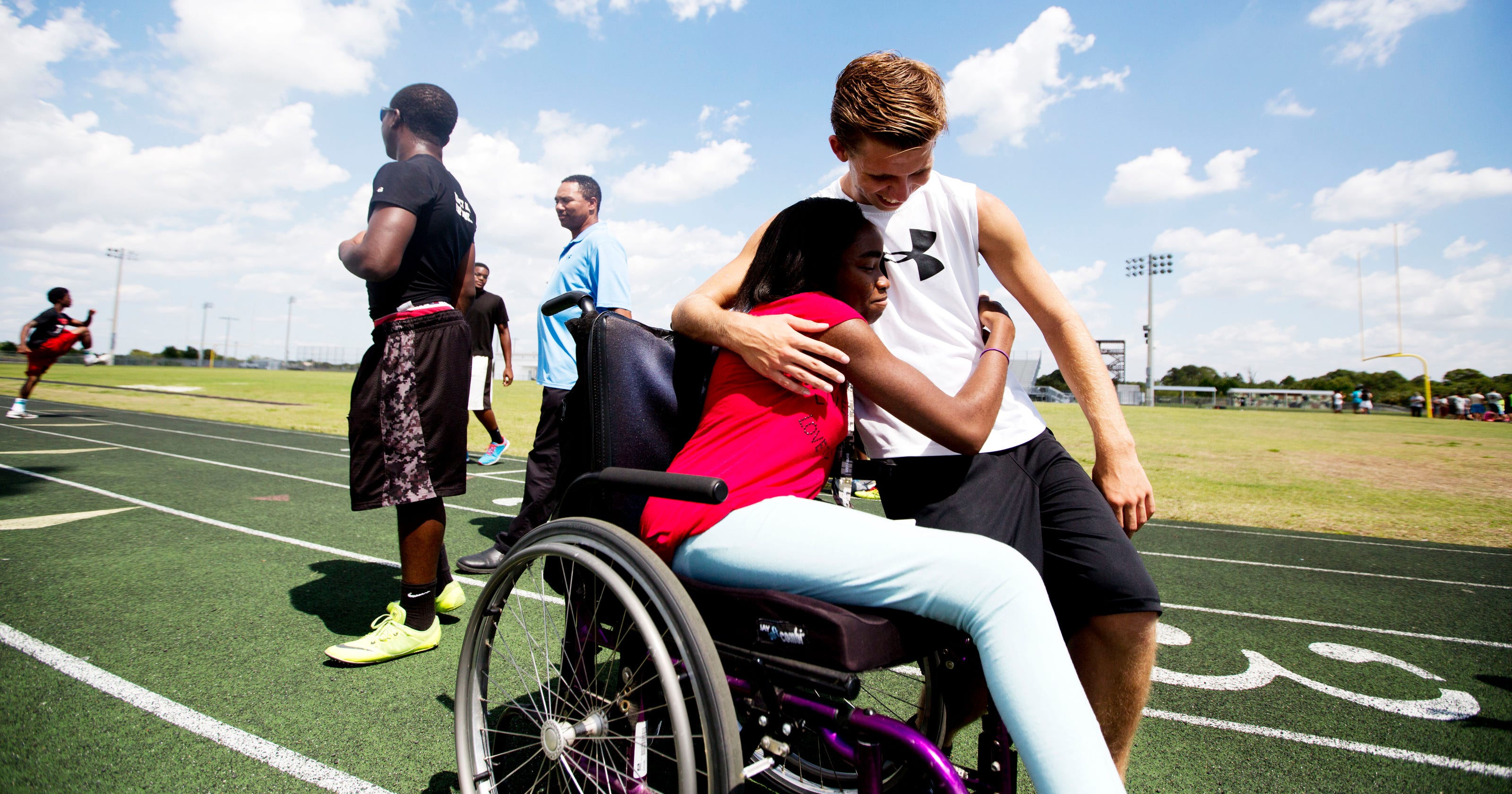 Adaptive athletes inspired by track