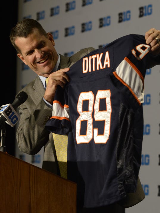 Jim Harbaugh: Time with Chicago Bears were 'best days of my life'