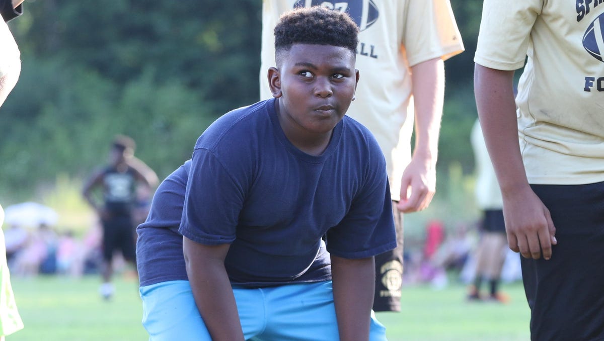 Scenes from Springfield High School's football camp for rec. players