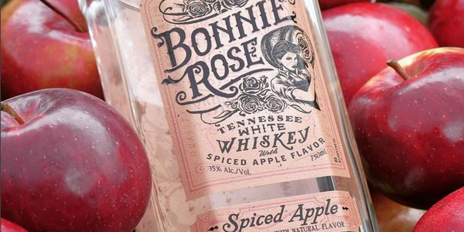 Bacardi's Bonnie Rose whiskey made in Tennessee, with an asterisk
