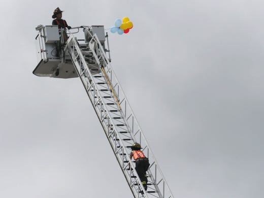 Palm Bay firefighters climb 100-foot ladder 300+ times