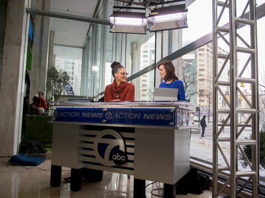 WXYZ broadcasts from its new Detroit studio
