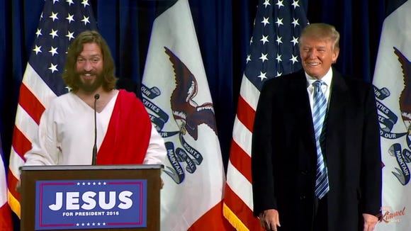 'Jesus' reads real quotes from Republican candidates and it's jarring