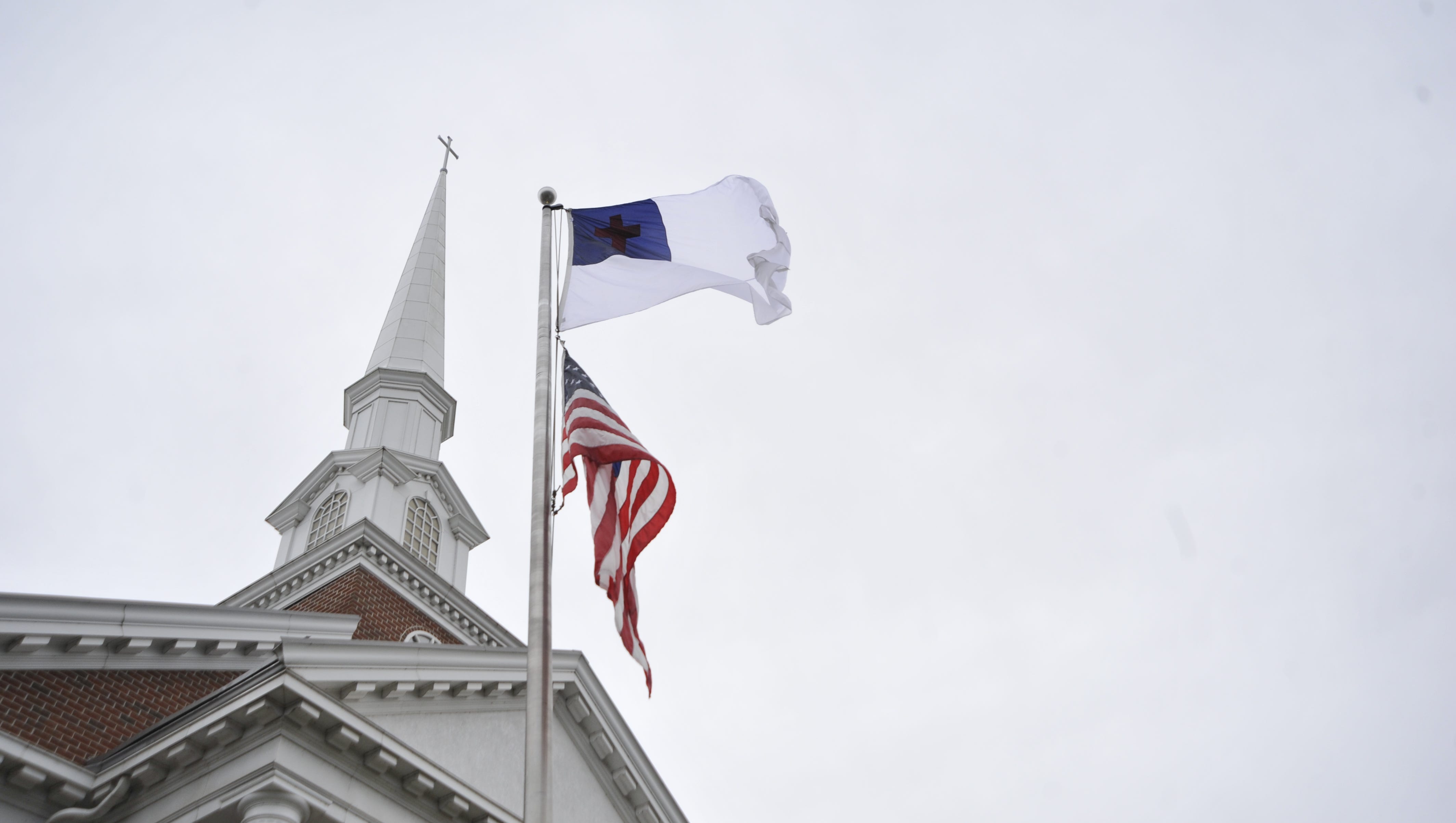 Christian Flag And American Flag