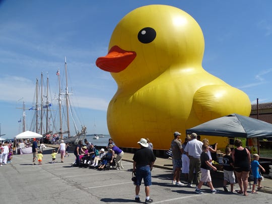 World's largest rubber duck docks in Sandusky forFestival of Sail