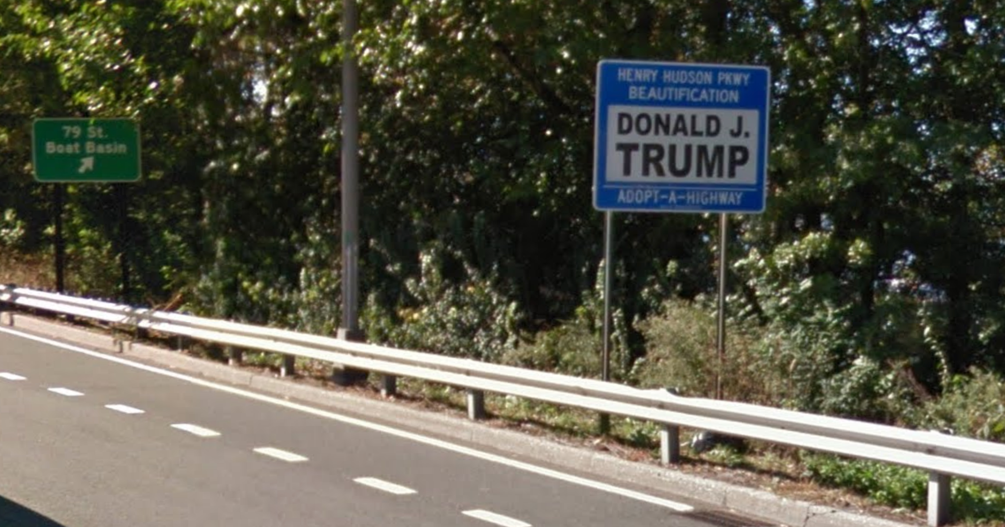 What happened to Donald Trump's Adopt-A-Highway sign