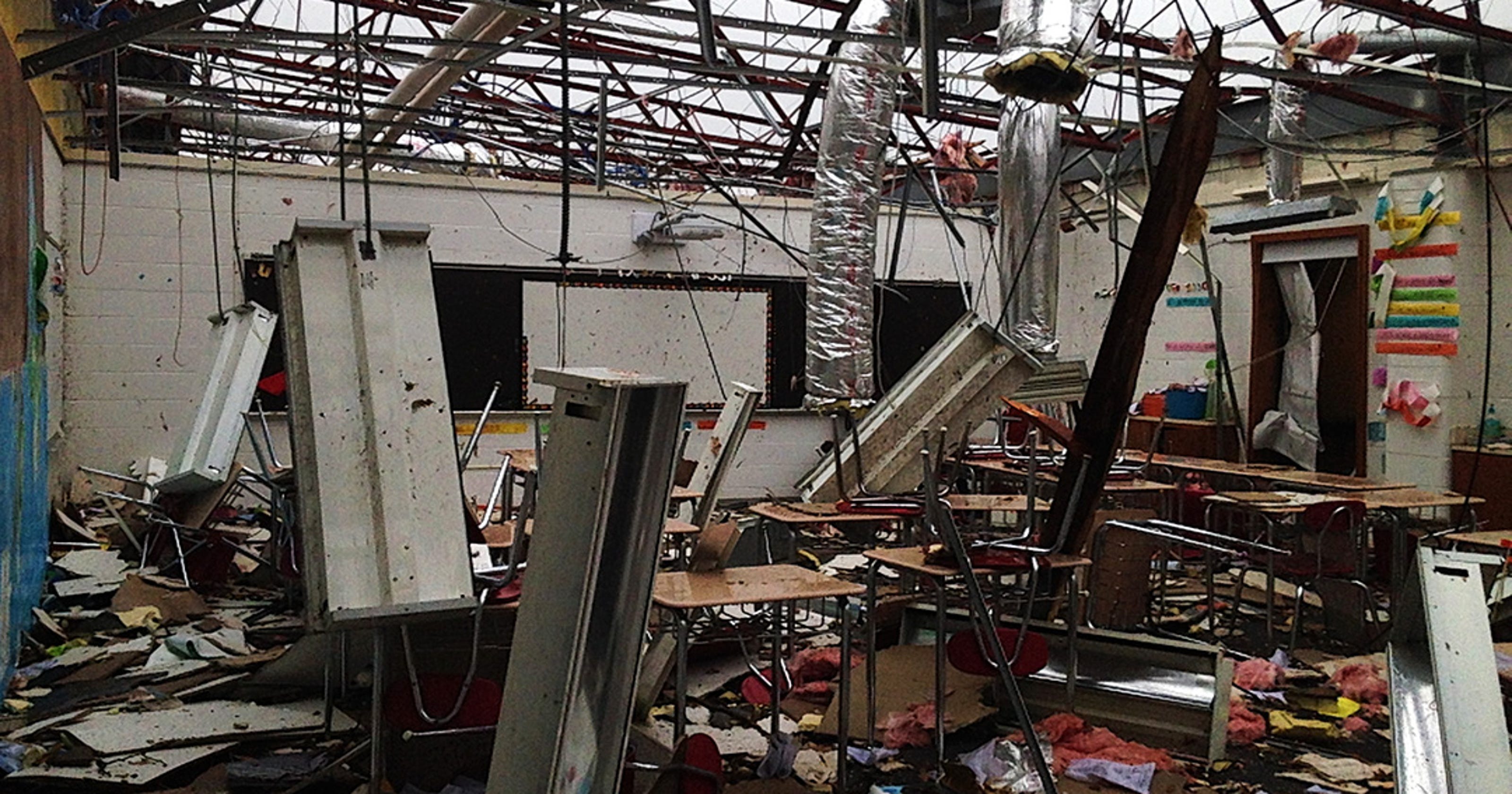 Video: See a tornado strike a school from the inside