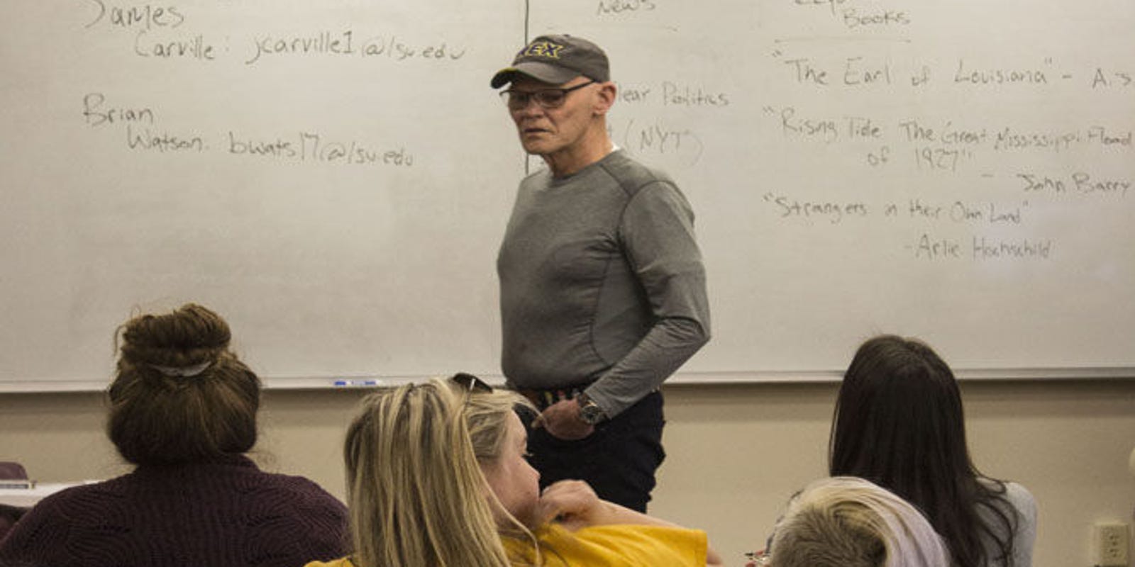 James Carville teaches first class as LSU professor