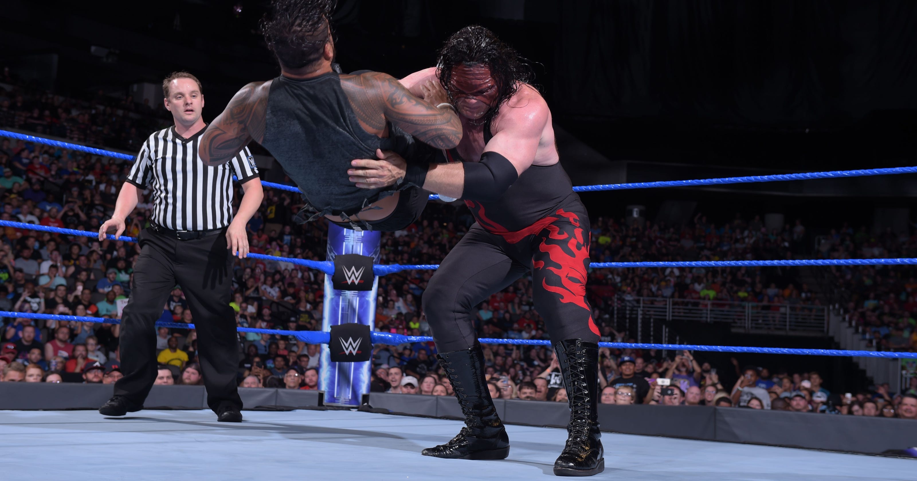 Kane (Mayor Glenn Jacobs), Undertaker lose WWE match, refuse to quit