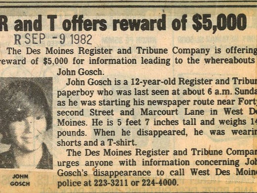 Johnny Gosch: An Iowa kidnapping that helped change the nation