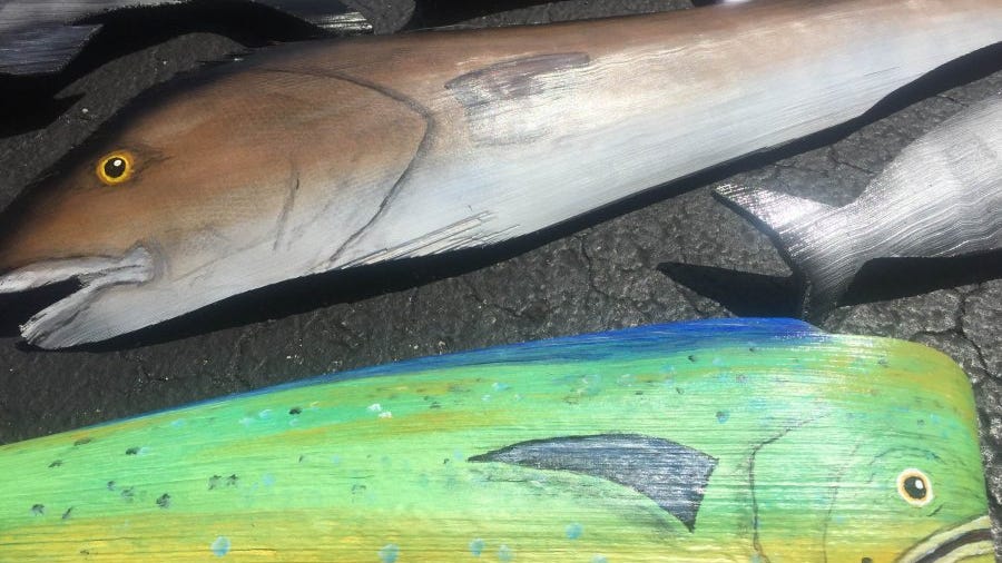 Painting Acrylic Art & Collectibles sea life animals Dolphin fish hand ...