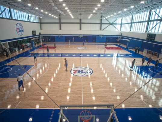 Sixers training facility rises above Camden