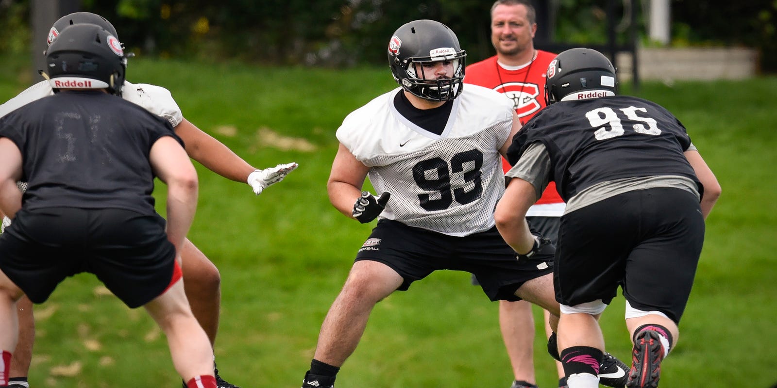 SCSU offensive lineman getting looks from NFL scouts, Huskies open practice