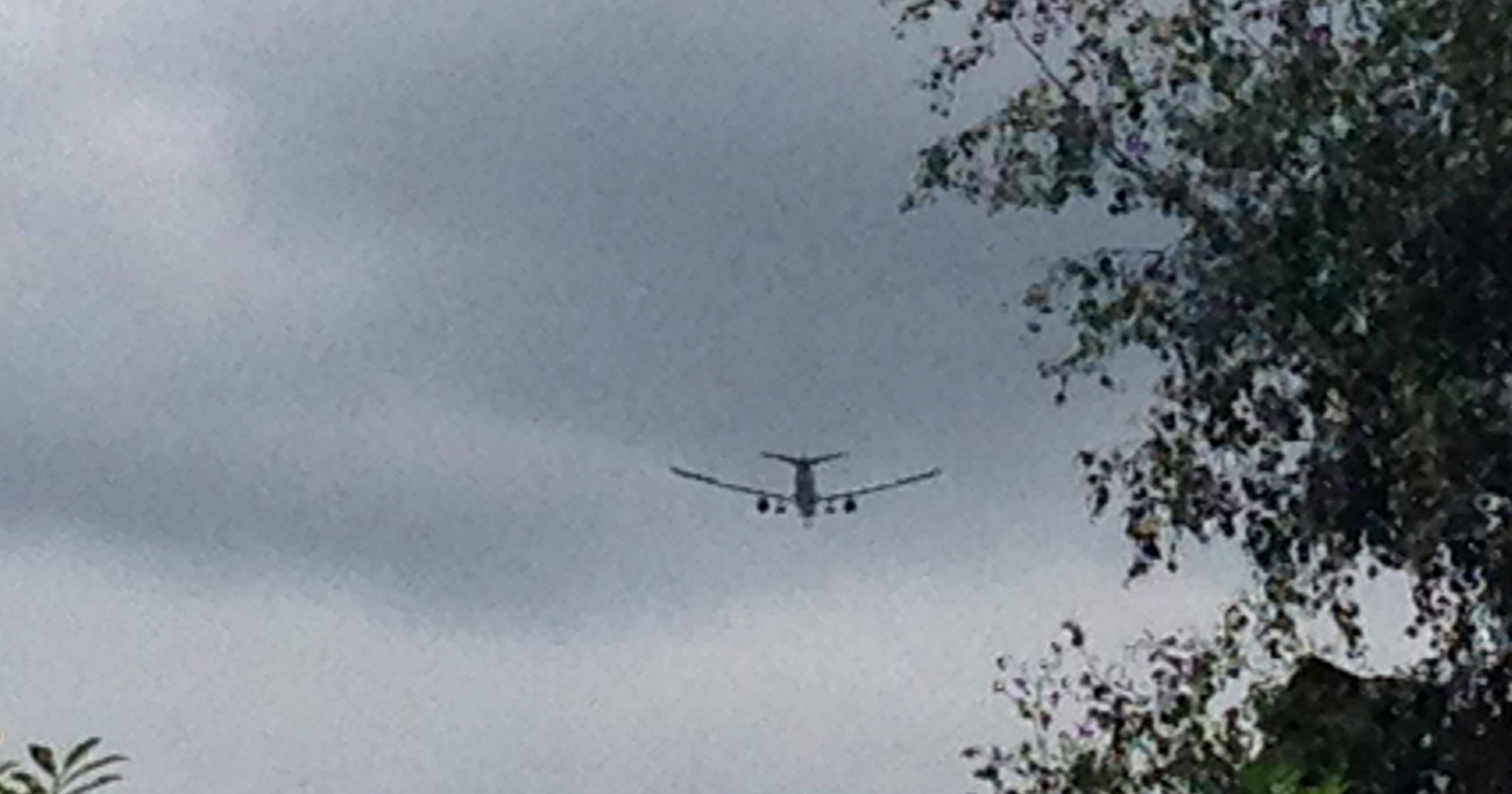 British fighter jets escort passenger plane to airport