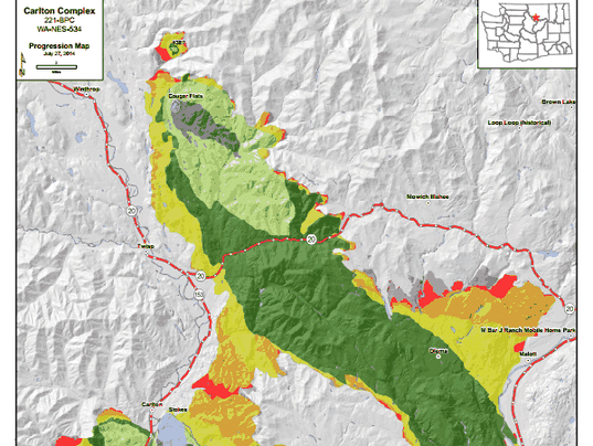 New map shows how record Washington wildfire grew New map shows how record Washington wildfire grew