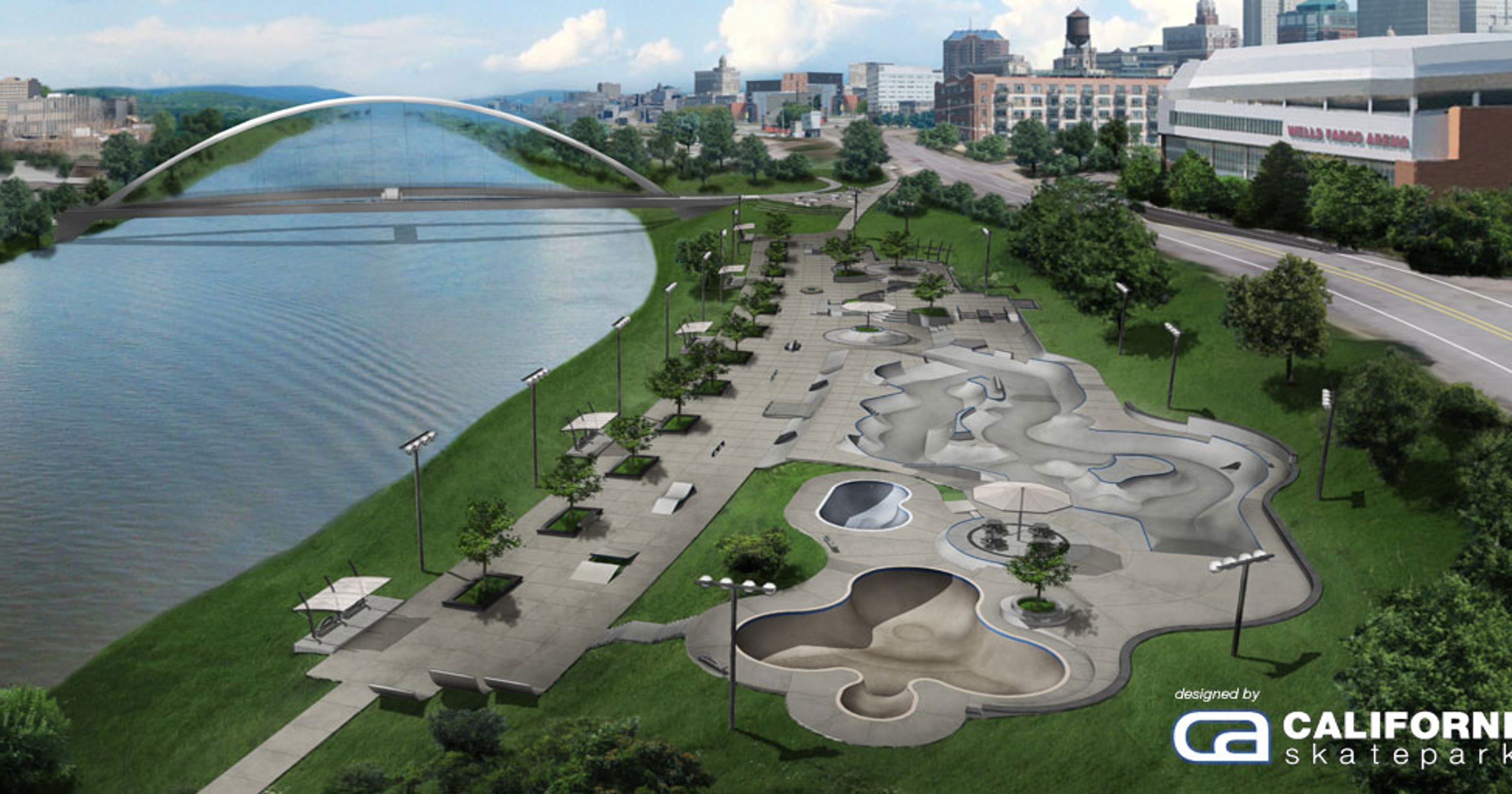 Des Moines riverfront skate park breaks ground, will be second largest ...