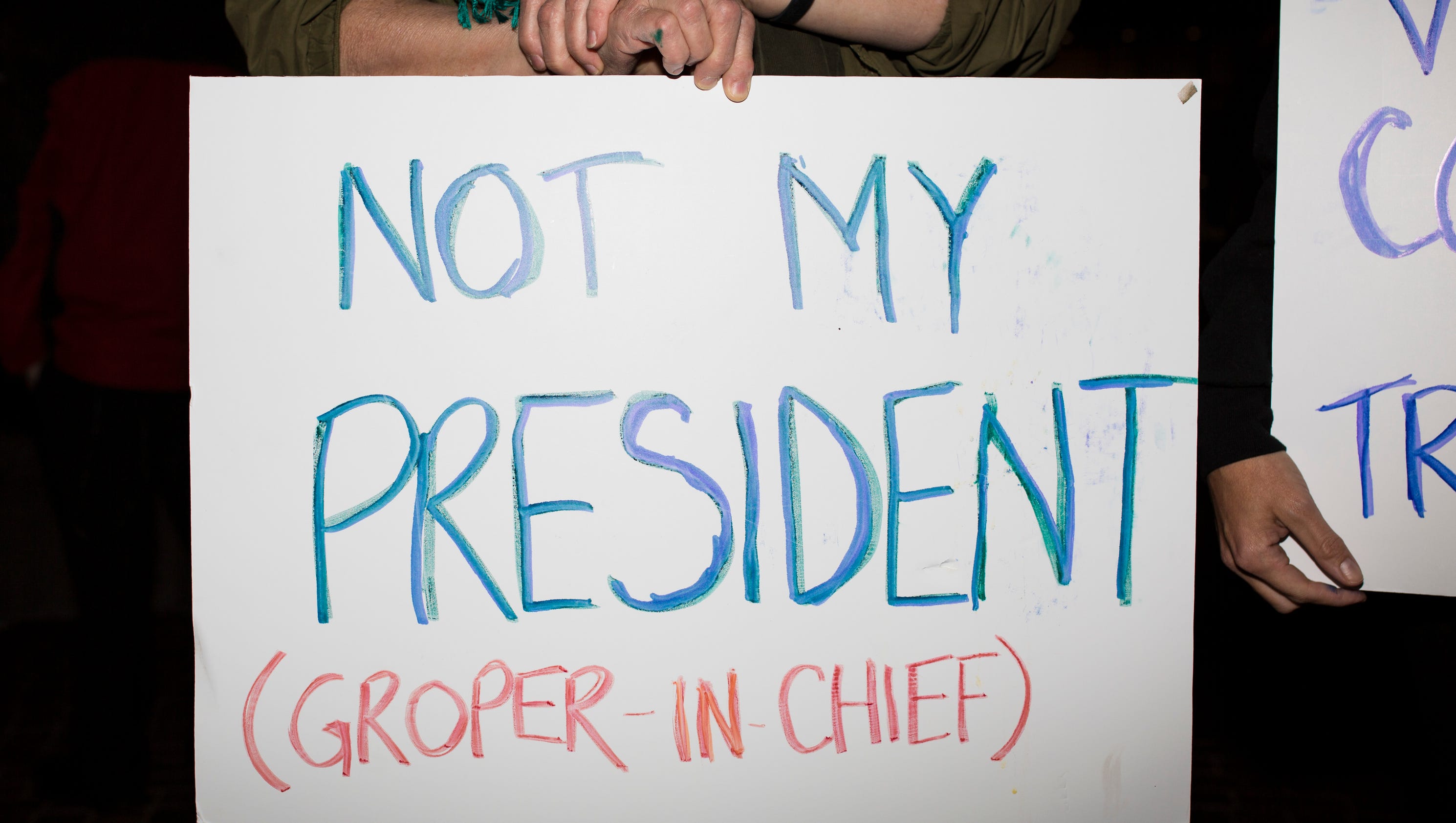 20 signs from anti-Trump rally