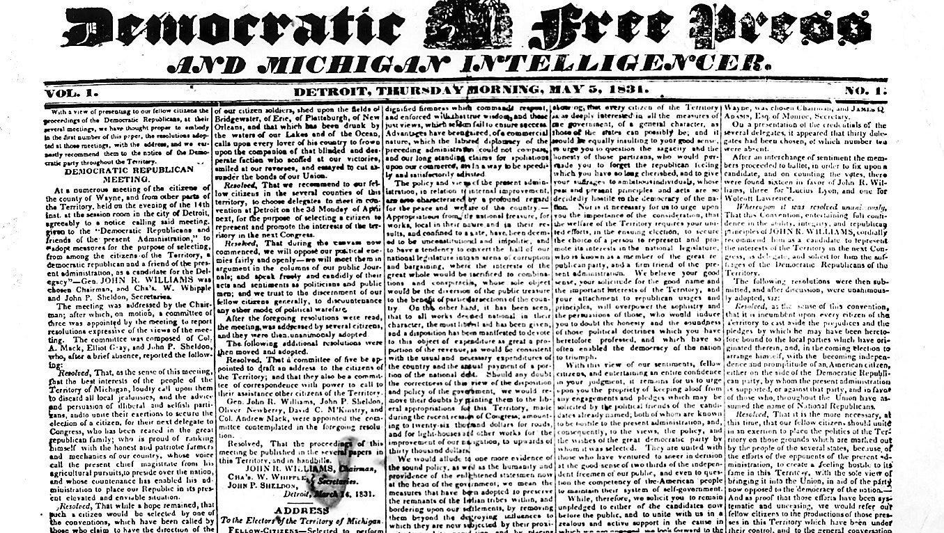 Fun facts, firsts about the Detroit Free Press on its 191st birthday