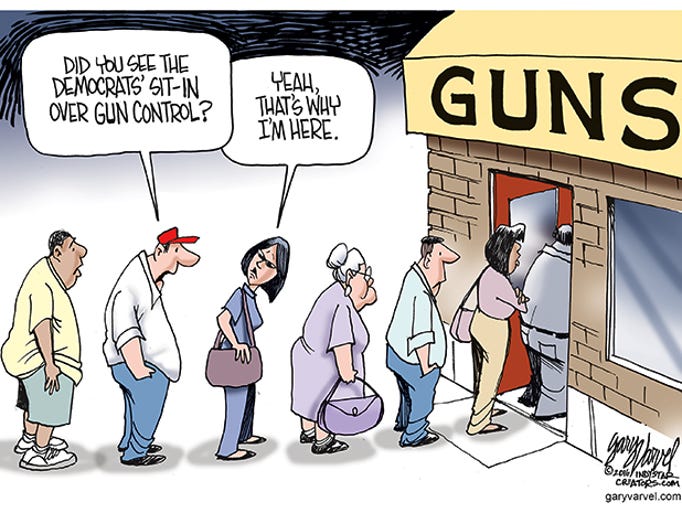 Gary Varvel's mass shooting cartoons