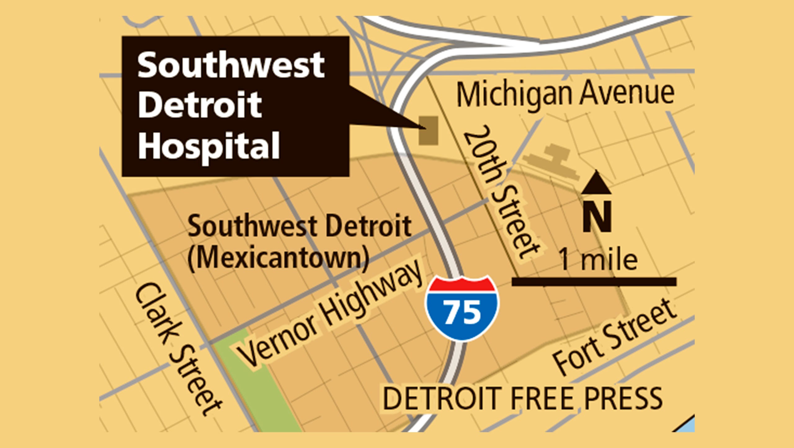 Is Southwest Detroit Hospital sign real or a tease?