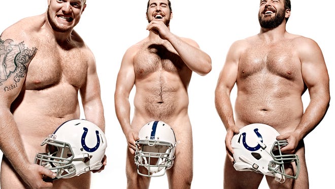 Colts offensive line - from left, Jack Mewhort, Anthony Castonzo and ... Colts offensive line - from left, Jack Mewhort, Anthony Castonzo and ...