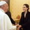 Angelina Jolie meets Pope Francis