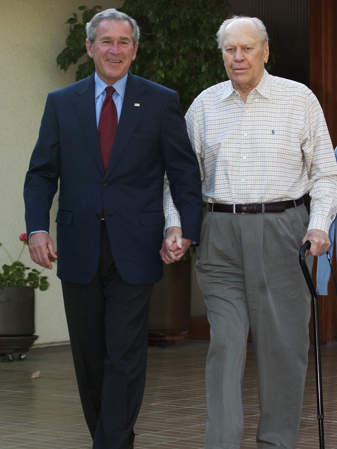 George W. Bush came to the desert with money and mountains on his mind