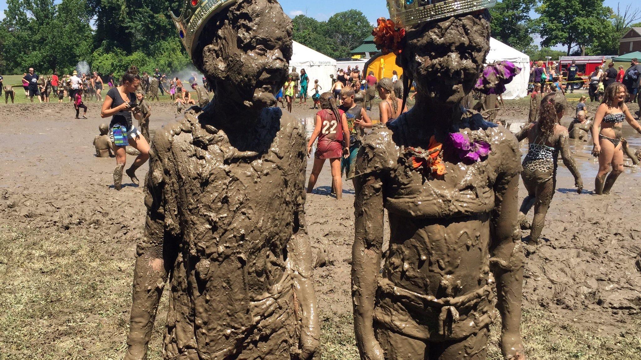 Wayne County kids cool off at Mud Day