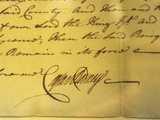 Caesar Rodney document to be sold