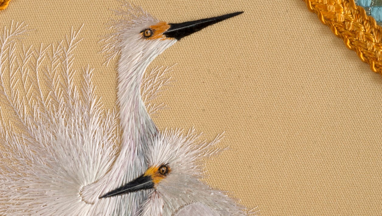 'Thread painting' and other needle techniques at Folk Art Center