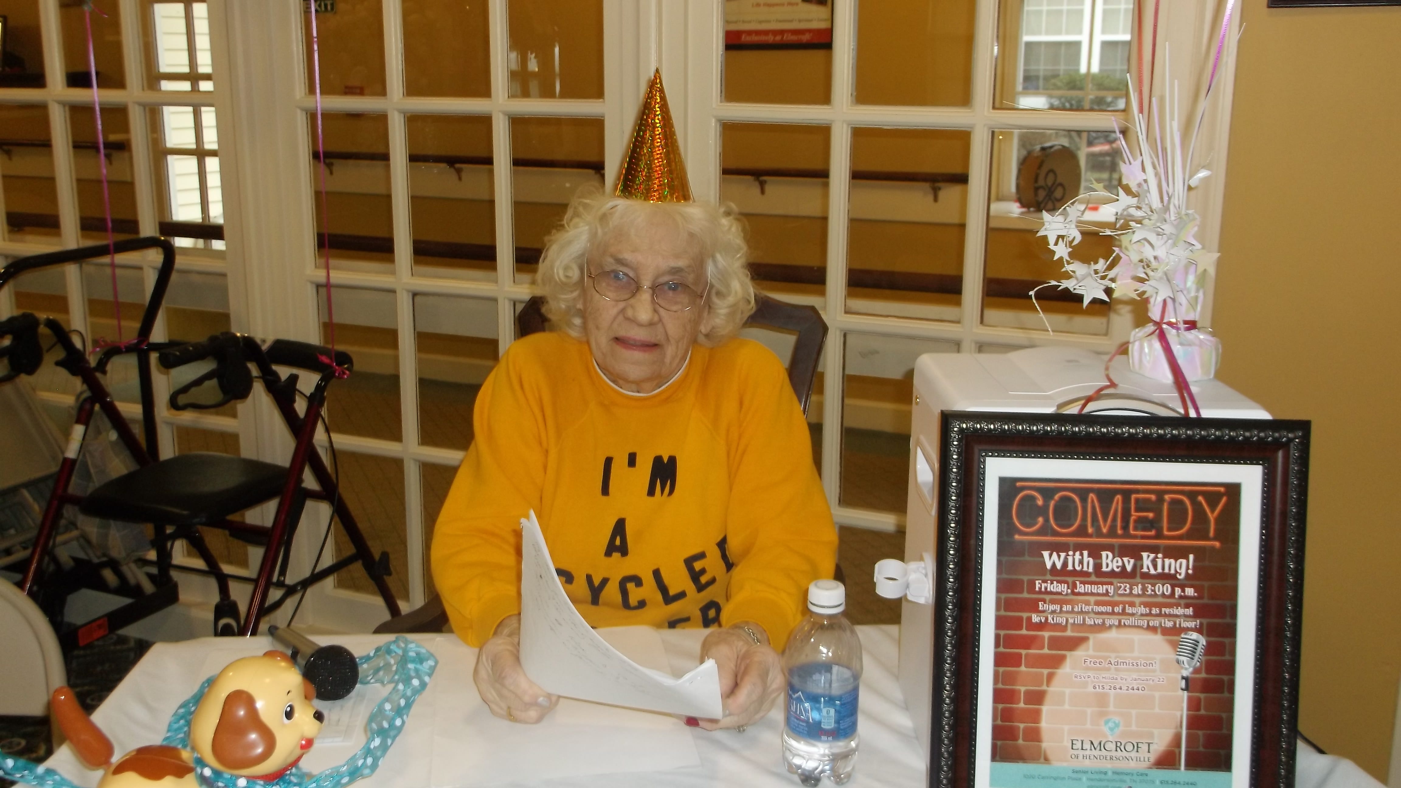 89-year-old realizes dream with comedy act