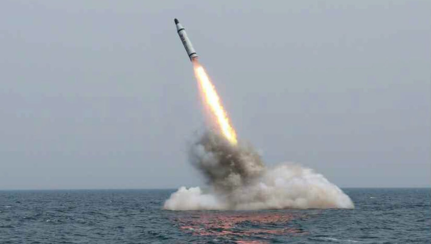 North Korea tests submarine ballistic missile North Korea tests submarine ballistic missile