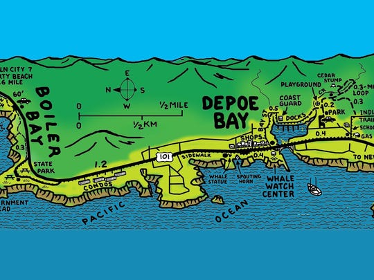 Take in Depoe Bay’s rural, urban sights