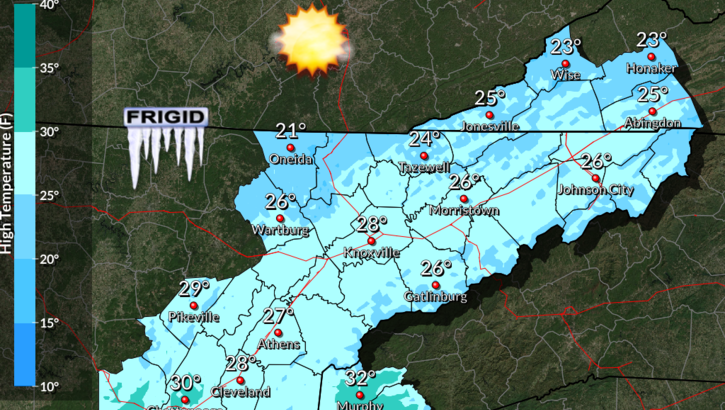 East Tennessee experiencing 'hazardous weather' as cold air moves in