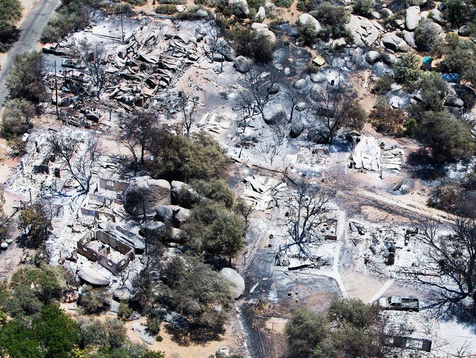 Yarnell Hill Fire: Aerial photos of scene