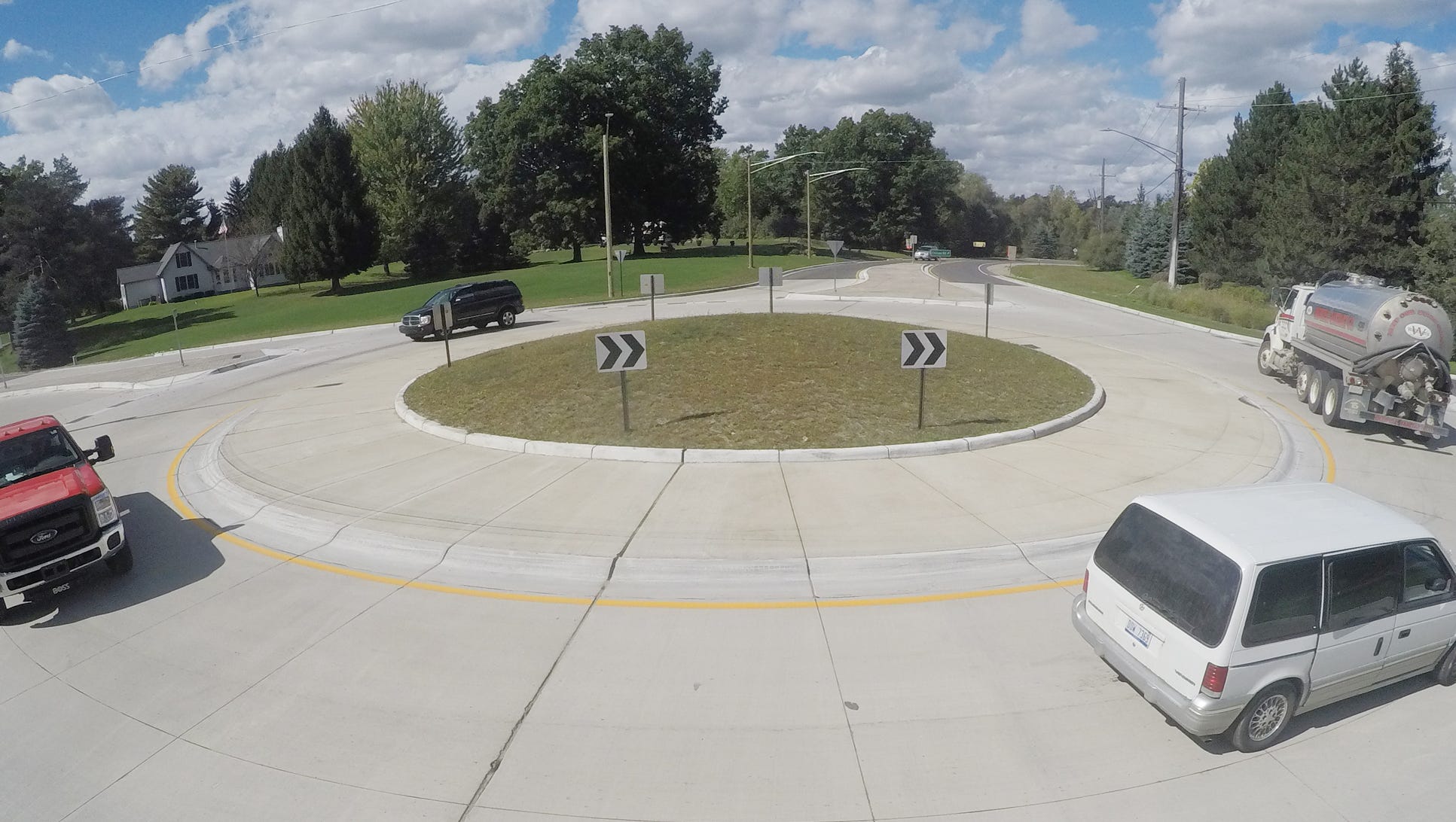 Motorists adjust to new roundabout