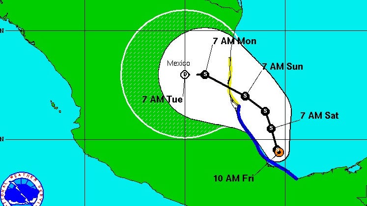 Tropical Storm Ingrid takes aim at Mexico, Texas