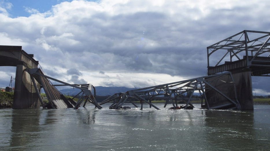 NTSB: Truck strike caused I-5 bridge collapse