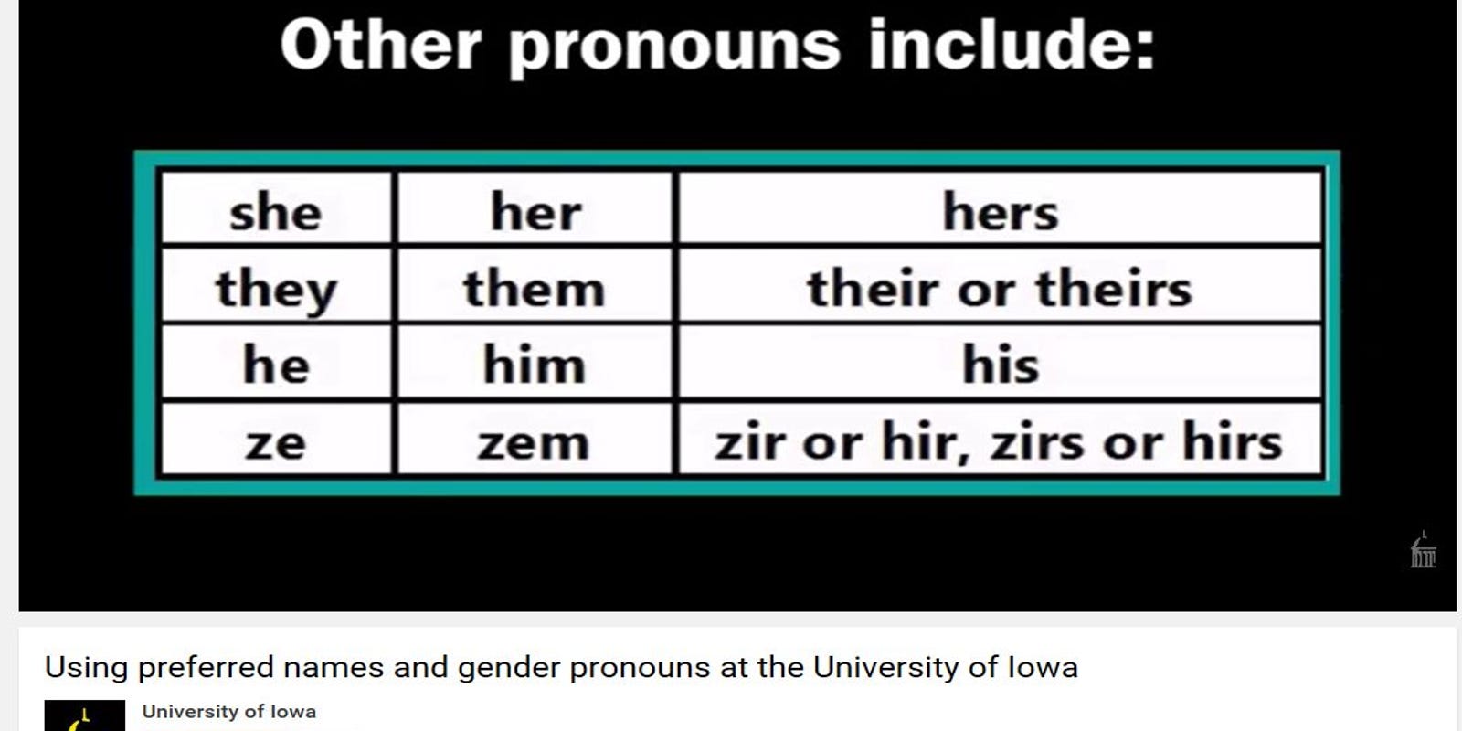 UI to give students option to list preferred gender pronouns